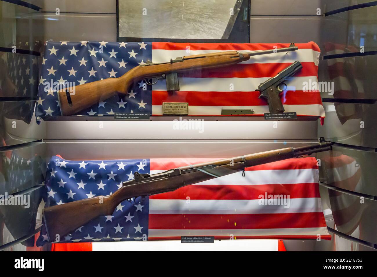 American weapons and equipment on display at the June 6th 1944 D-Day ...