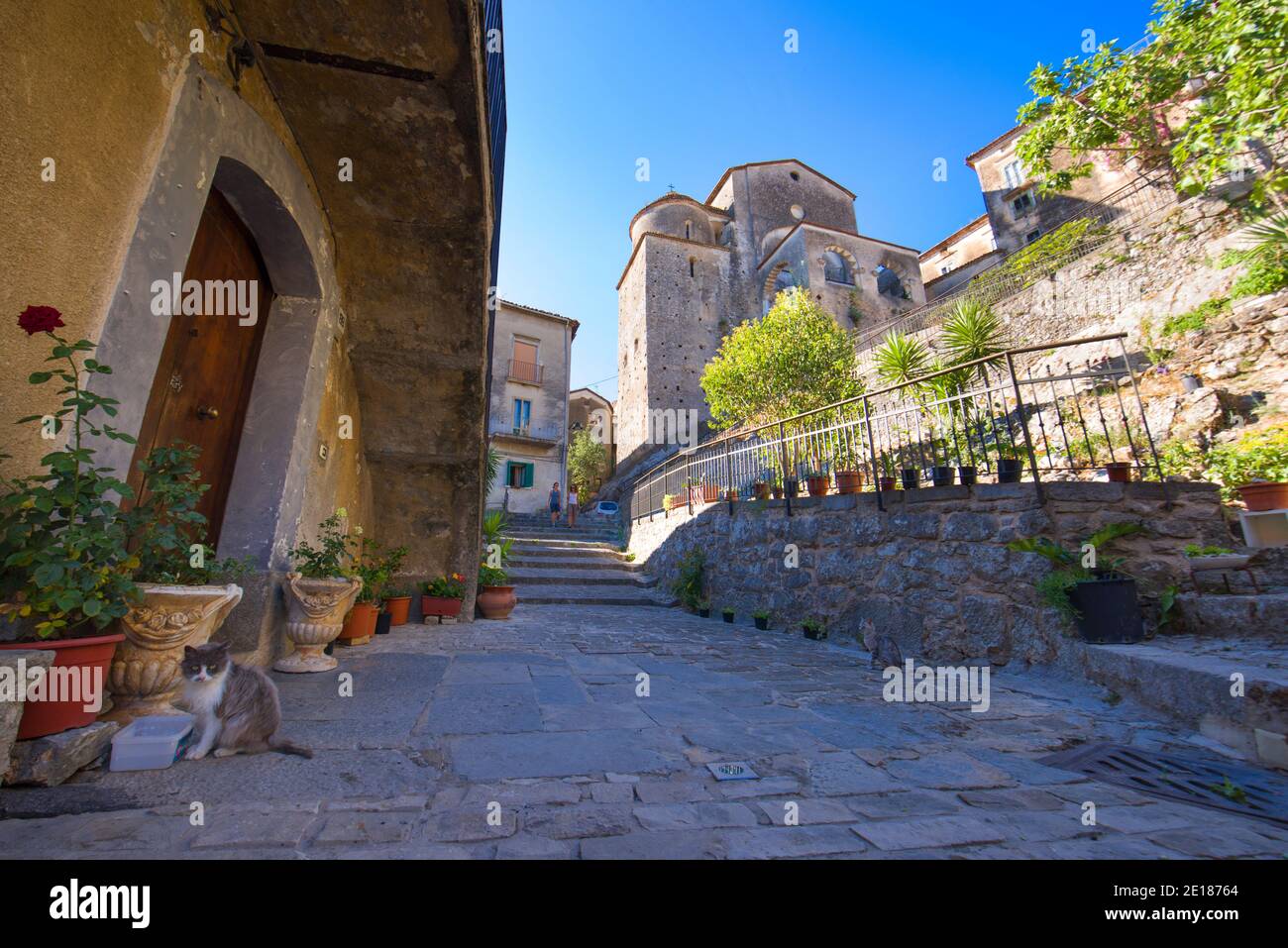 Old medieval Italian village, Felitto, Cilento Stock Photo - Alamy