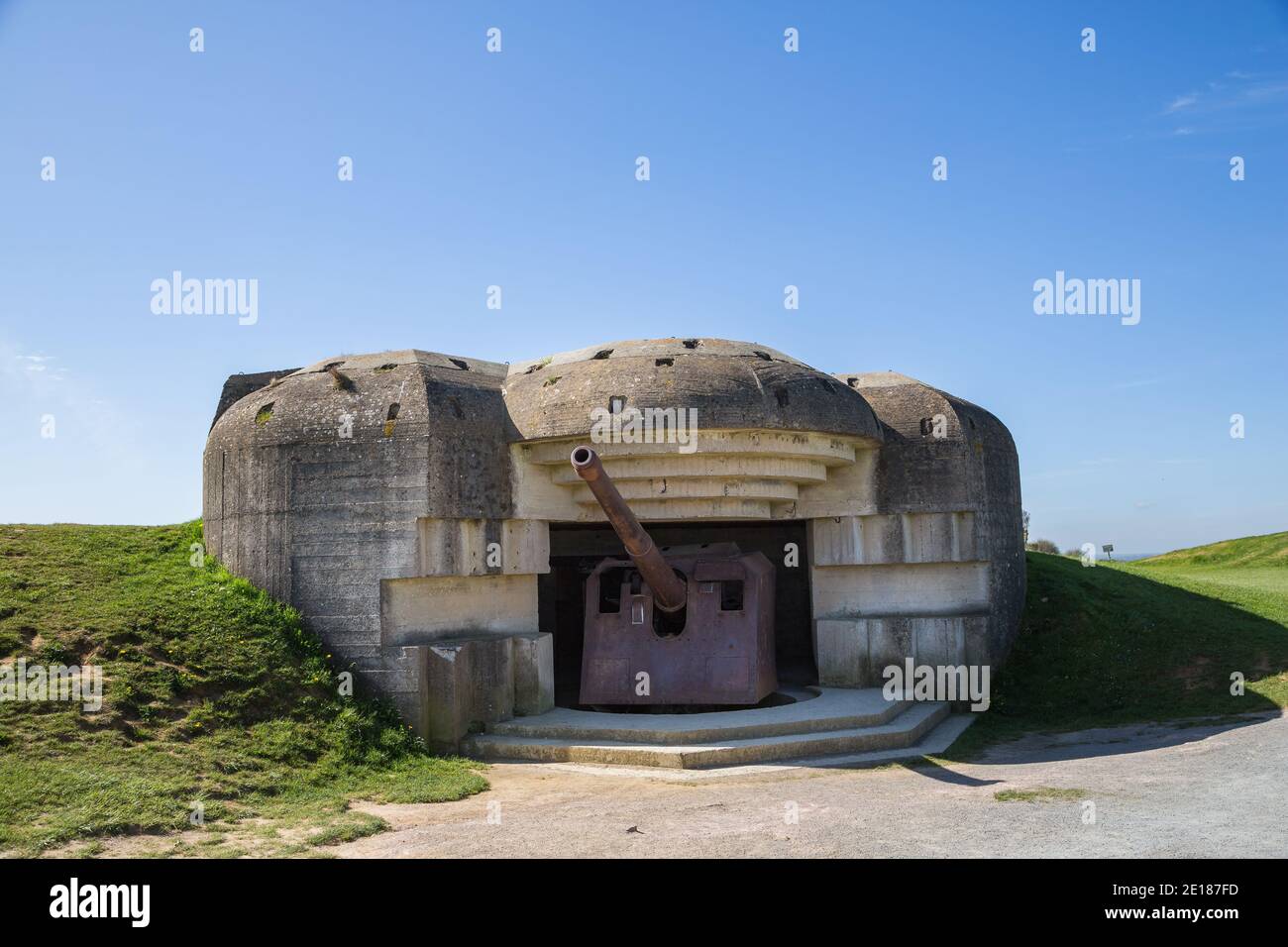 Remains of the German naval artillery battery at Longues Sur Mer in ...