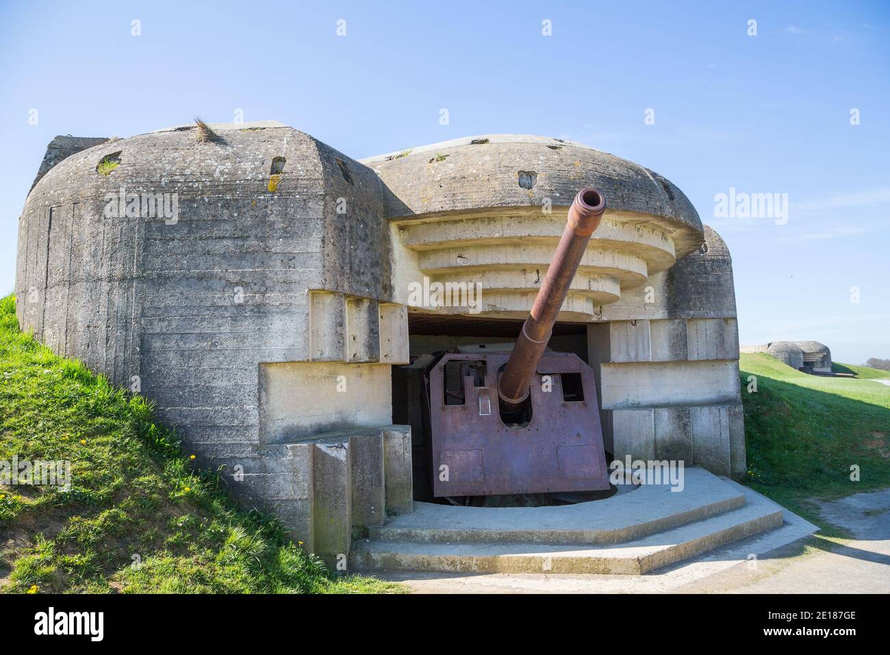 Remains of the German naval artillery battery at Longues Sur Mer in ...