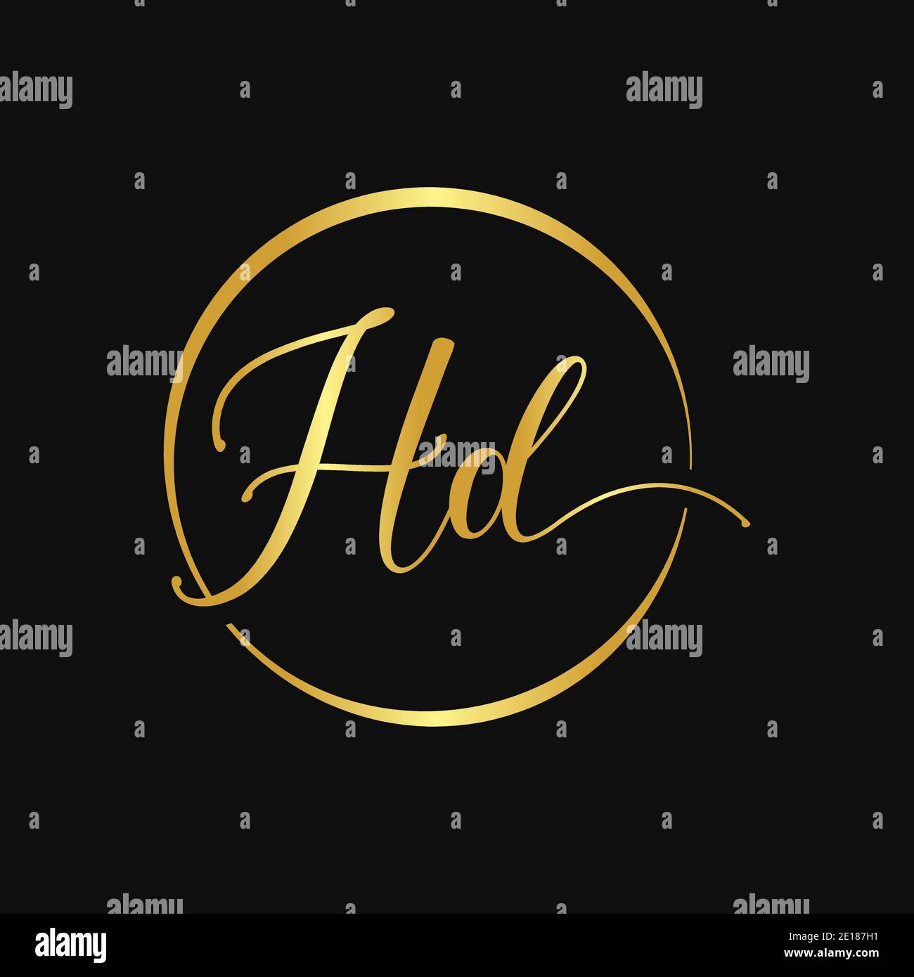 HD Script Logo Design Vector Template. Initial Calligraphy Letter HD ...