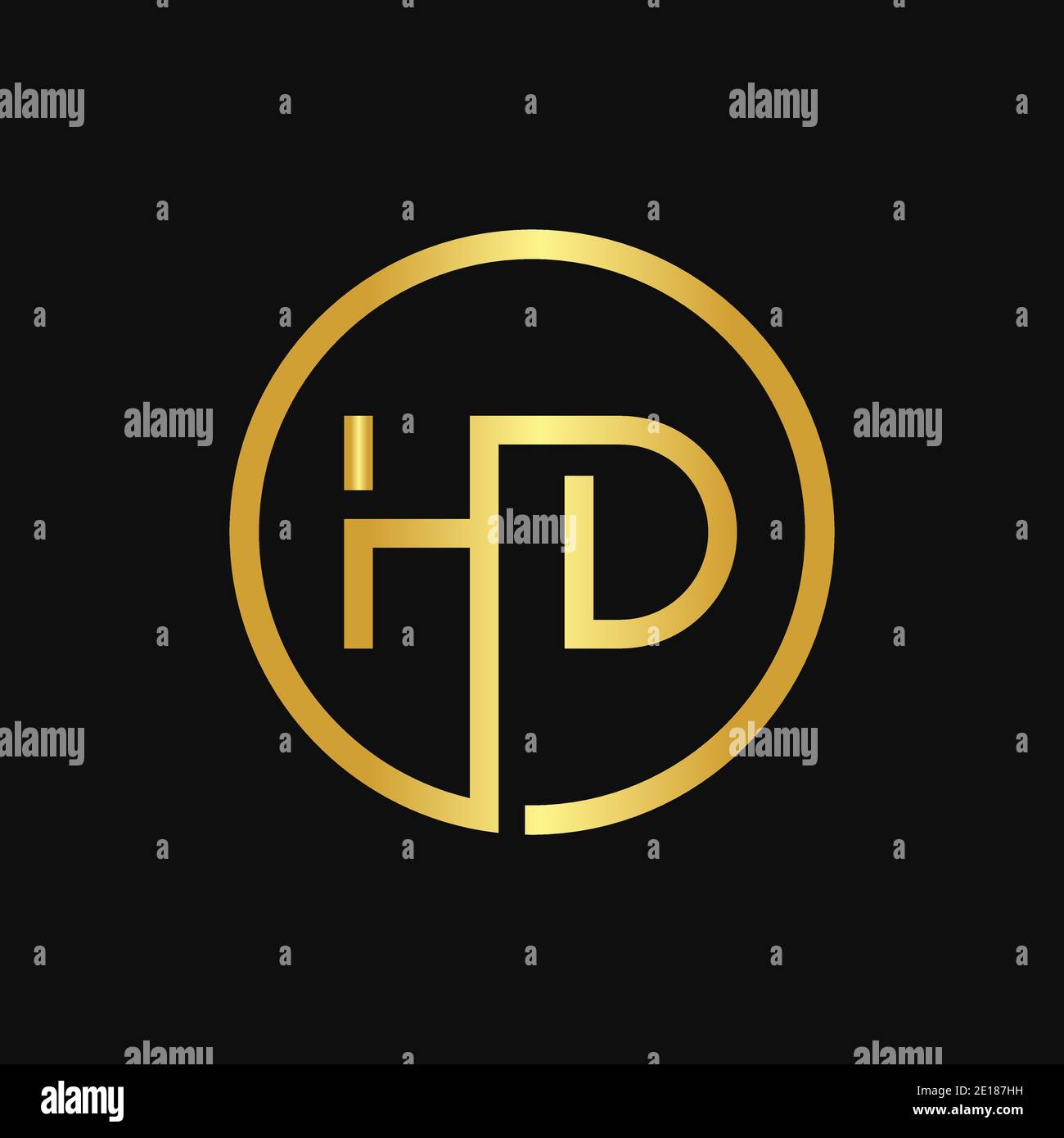 HD Logo Design Vector Template. Initial Circle Letter HD Vector ...