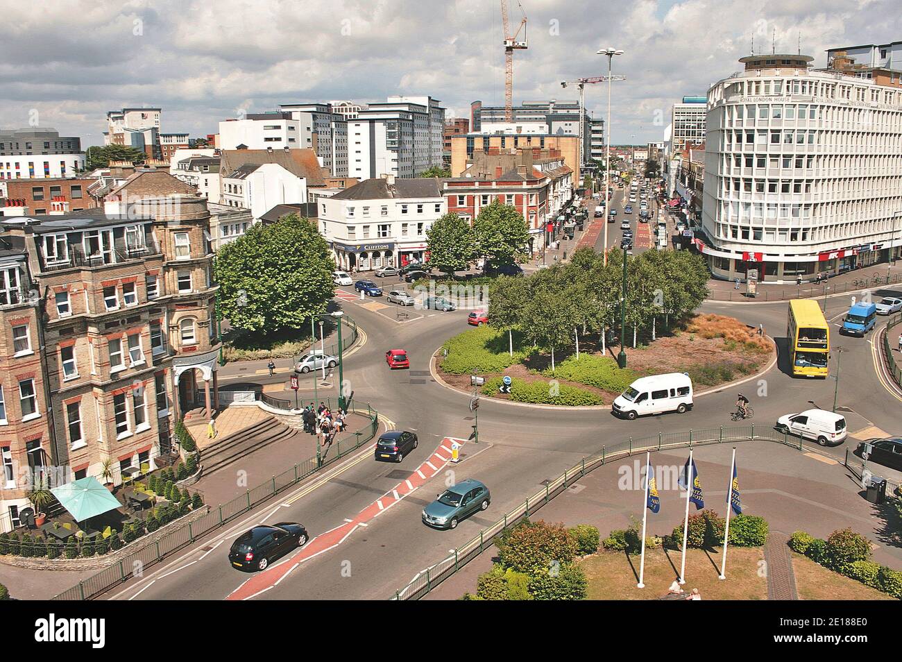 Aerial view road roundabout hi-res stock photography and images - Alamy