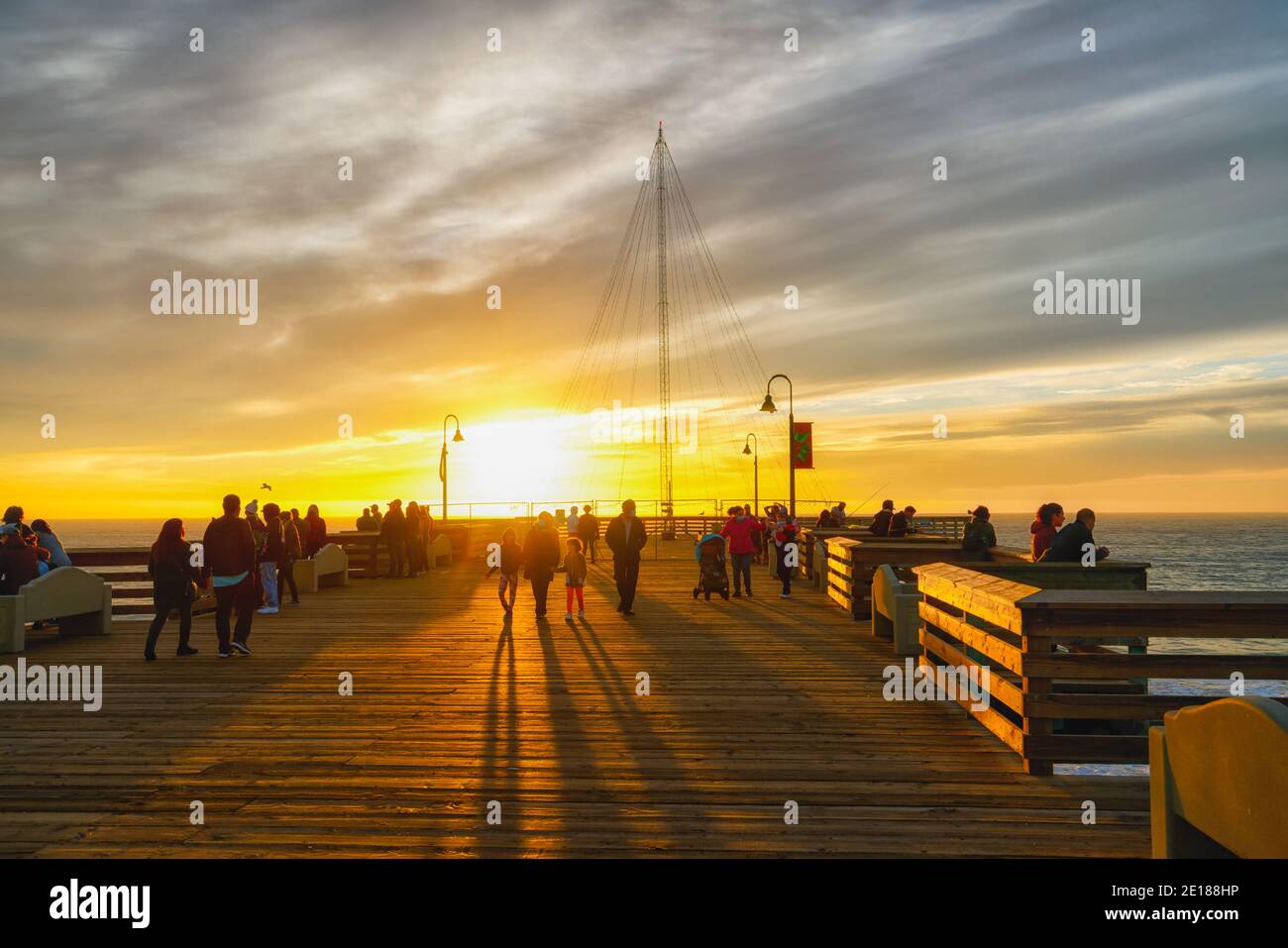 Pismo Beach, California, USA - January 1, 2021 An iconic Pismo Beach ...