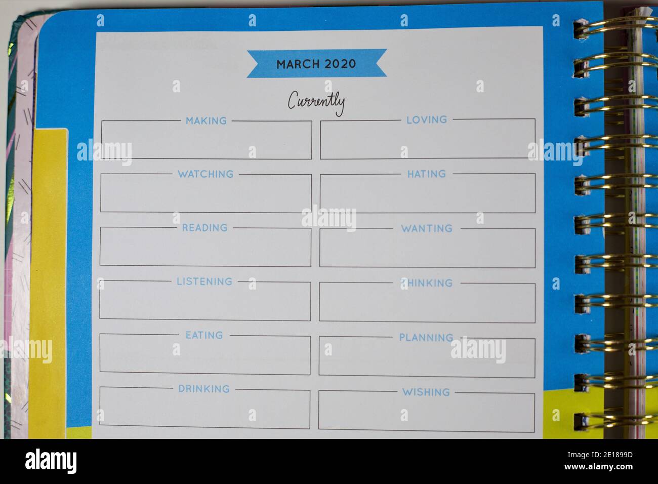 2020 planner book hi-res stock photography and images - Alamy