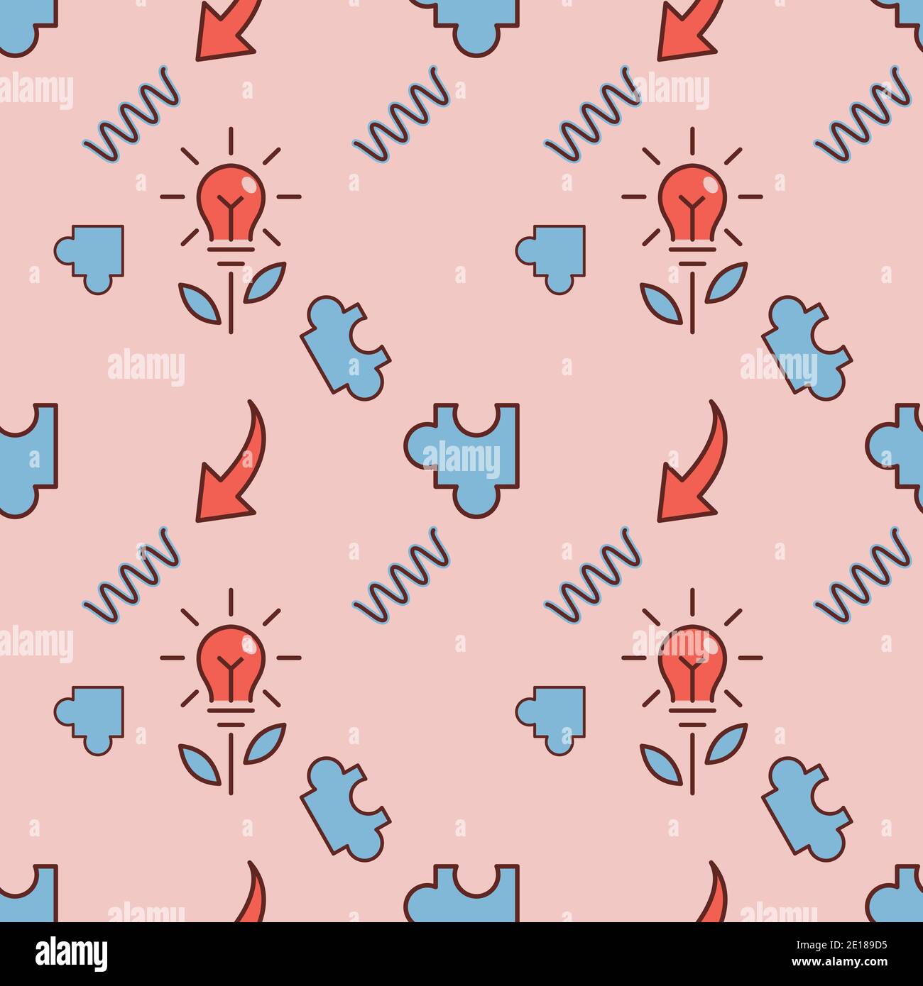 Idea, creativity concept. Seamless pattern. Flat style Stock Vector ...