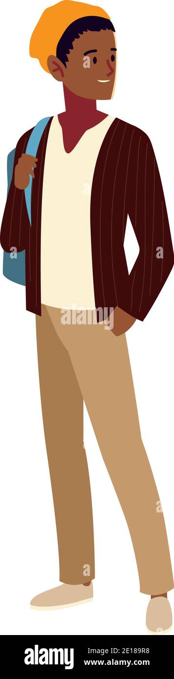 student male character, cartoon people student university vector ...