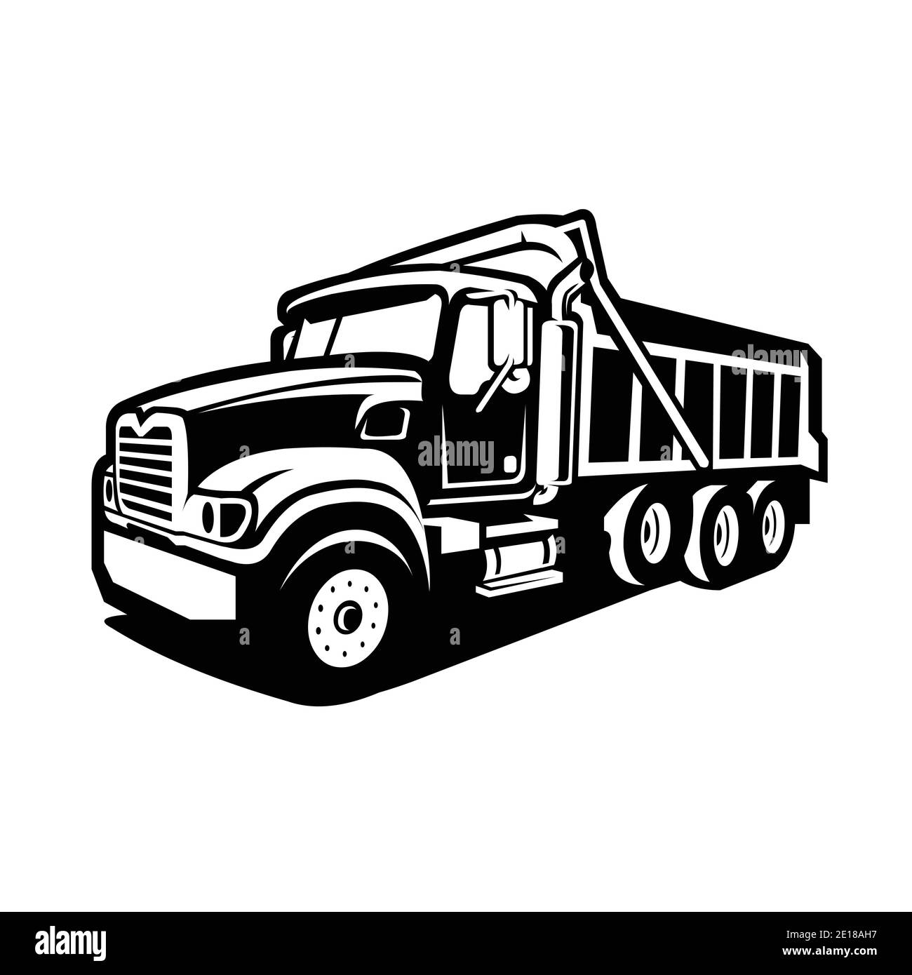 Tipper truck Black and White Stock Photos & Images - Alamy