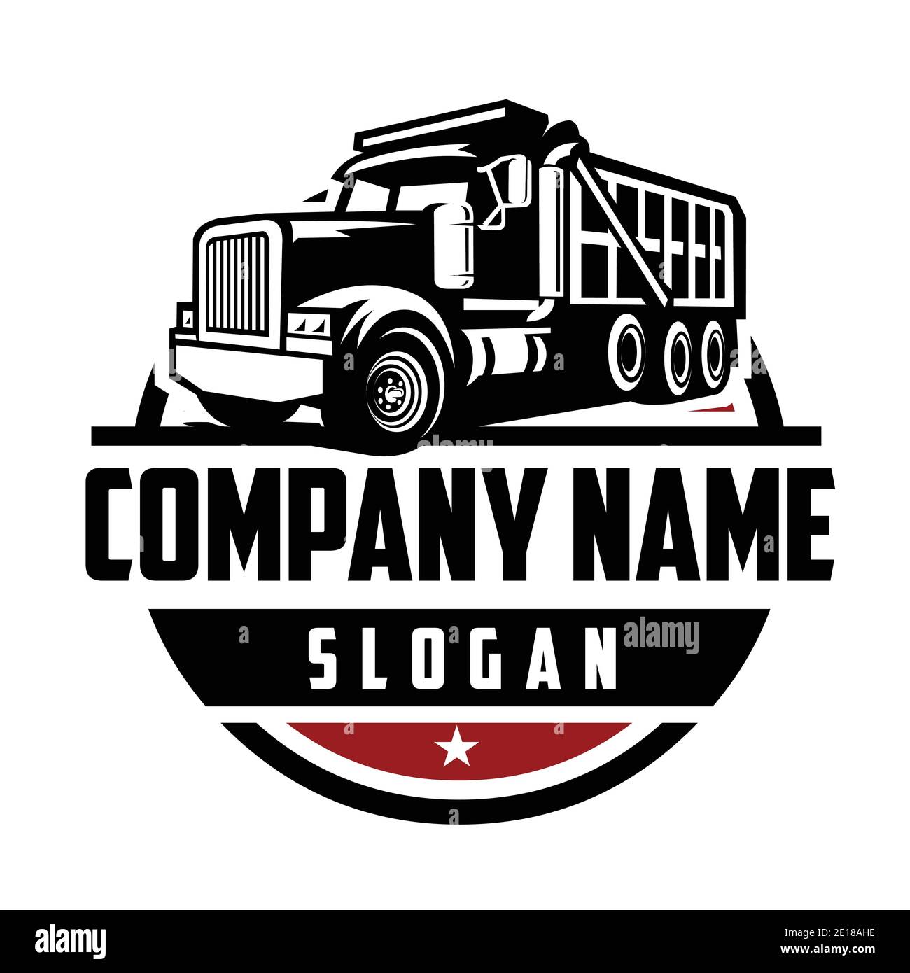 dump truck ready made logo template isolated Stock Vector Image & Art ...