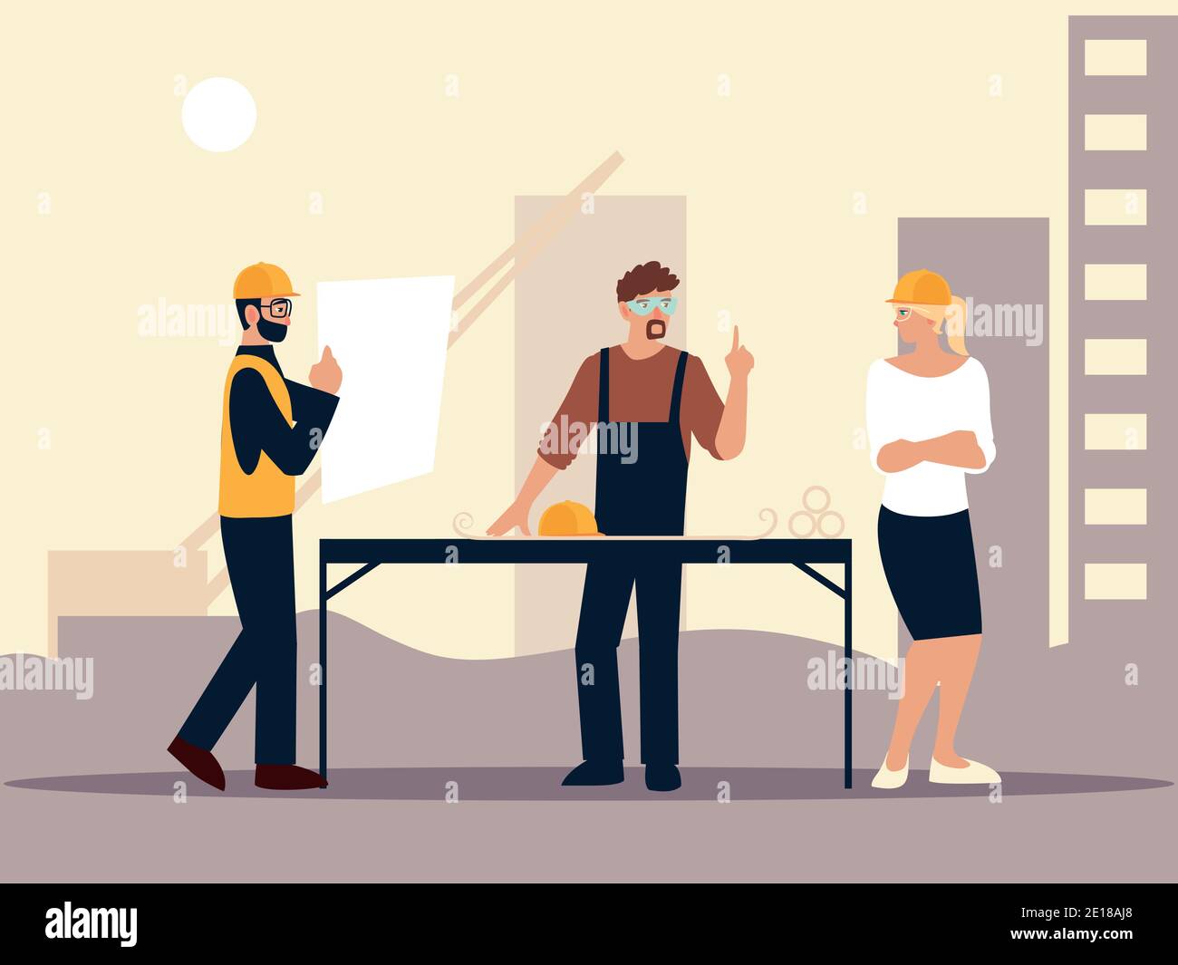 Constructer architect plan hi-res stock photography and images - Alamy