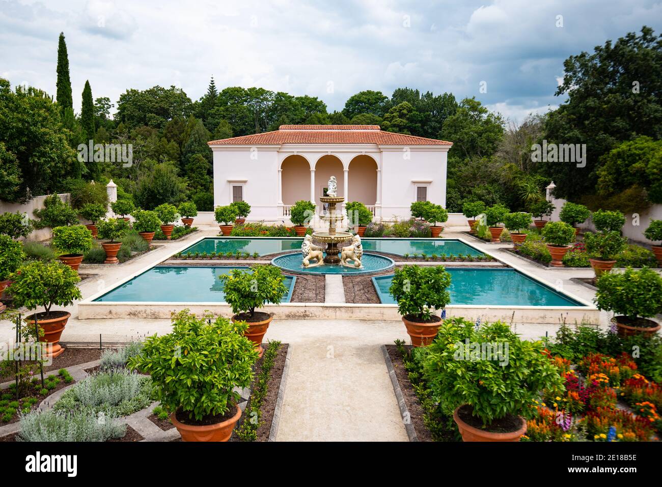 Italian pavillion in Renaissance gardens, Hamilton, Waikato, New ...