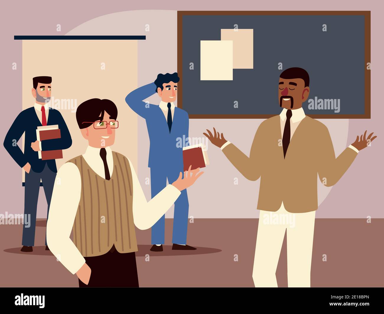 men in business meeting, formal discussion in the office vector ...