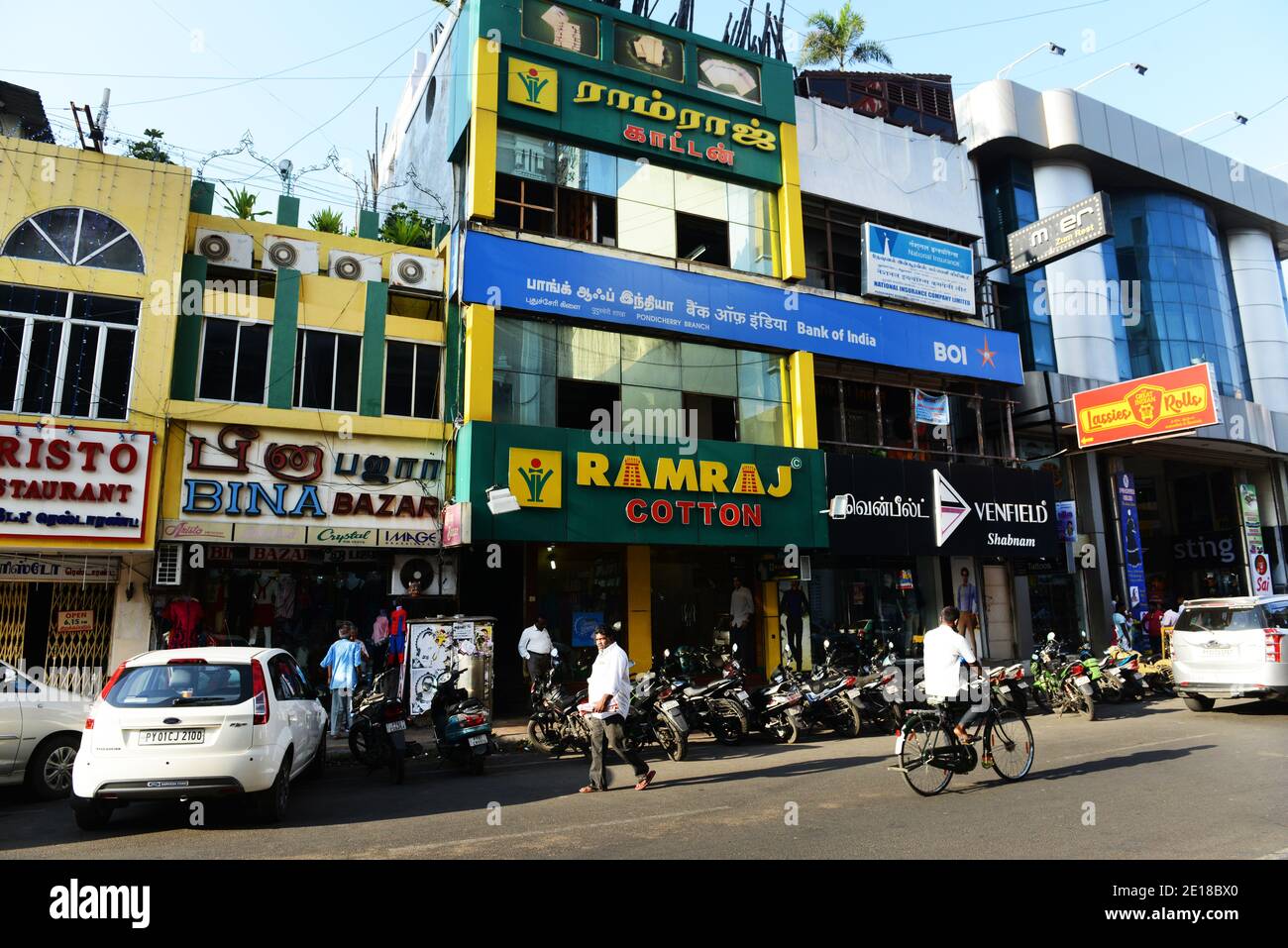 Nehru street in pondicherry india hi-res stock photography and images ...