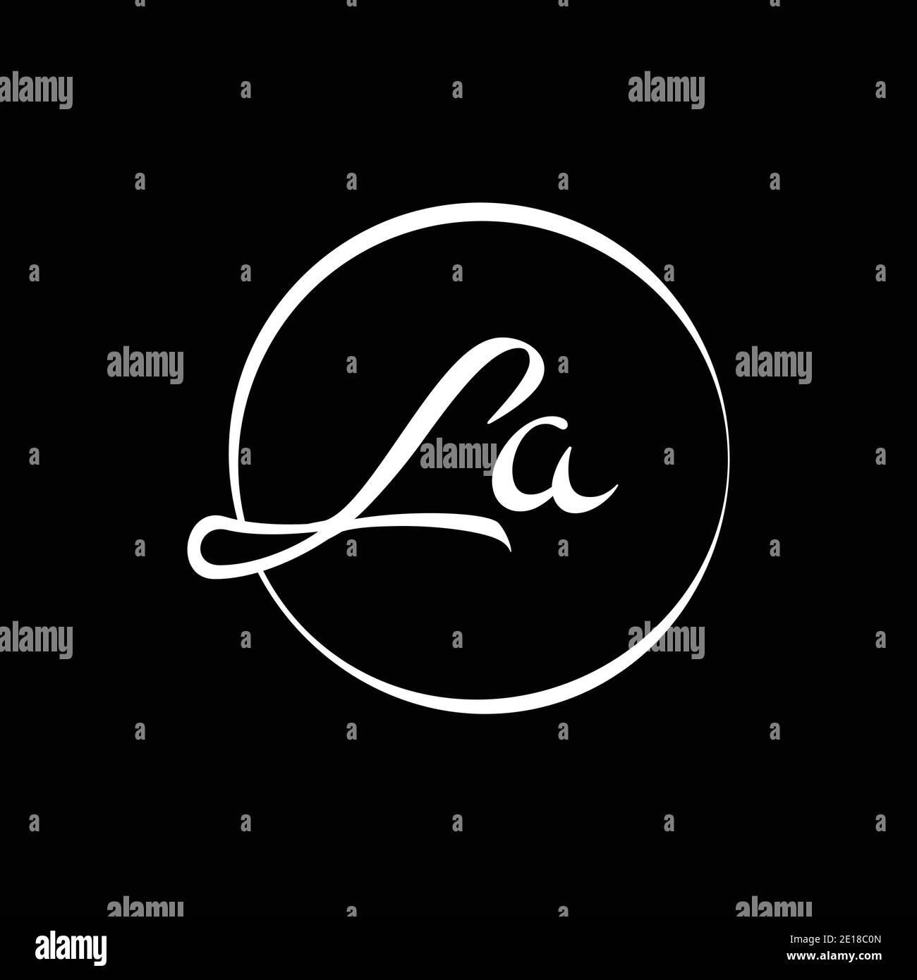 Initial LA letter Logo Design vector Template. Abstract Script Letter ...