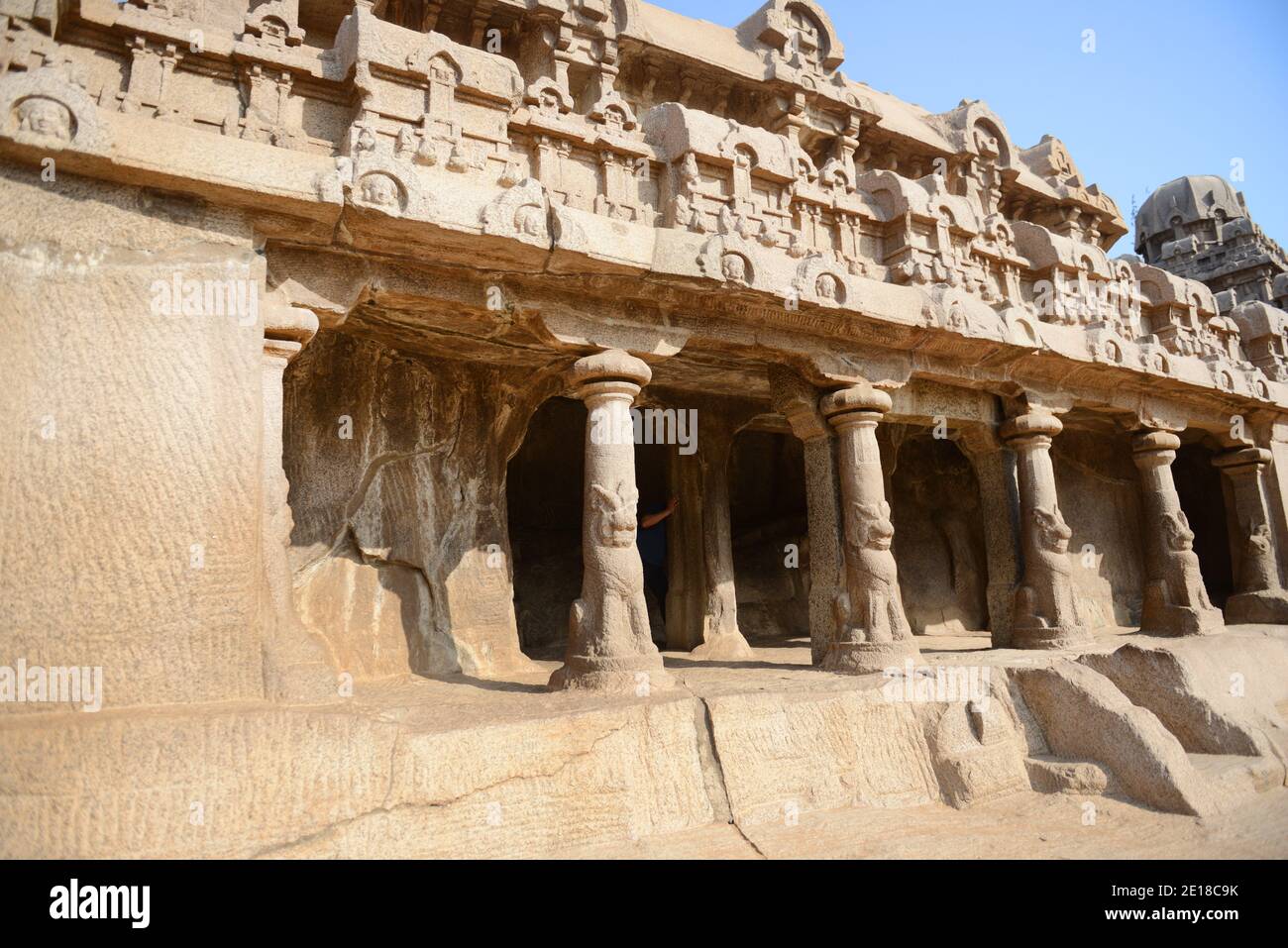 Five Rathas monument complex in Mahabalipuram, India Stock Photo - Alamy