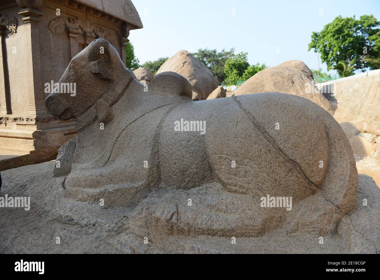 Five Rathas monument complex in Mahabalipuram, India Stock Photo - Alamy