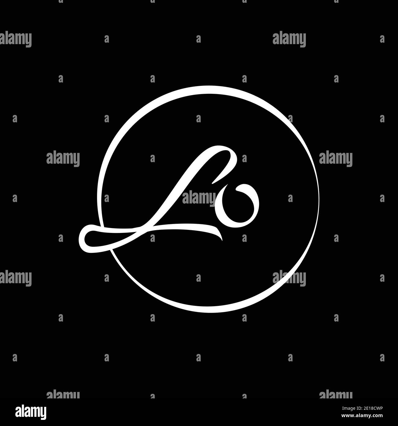 Initial LO letter Logo Design vector Template. Abstract Script Letter ...