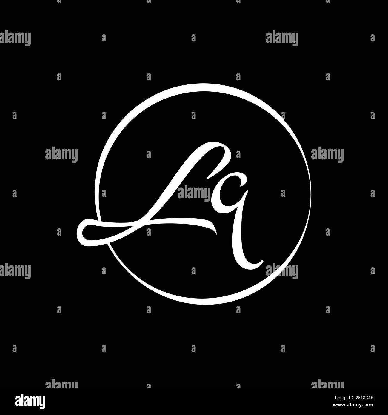 Initial LQ letter Logo Design vector Template. Abstract Script Letter ...