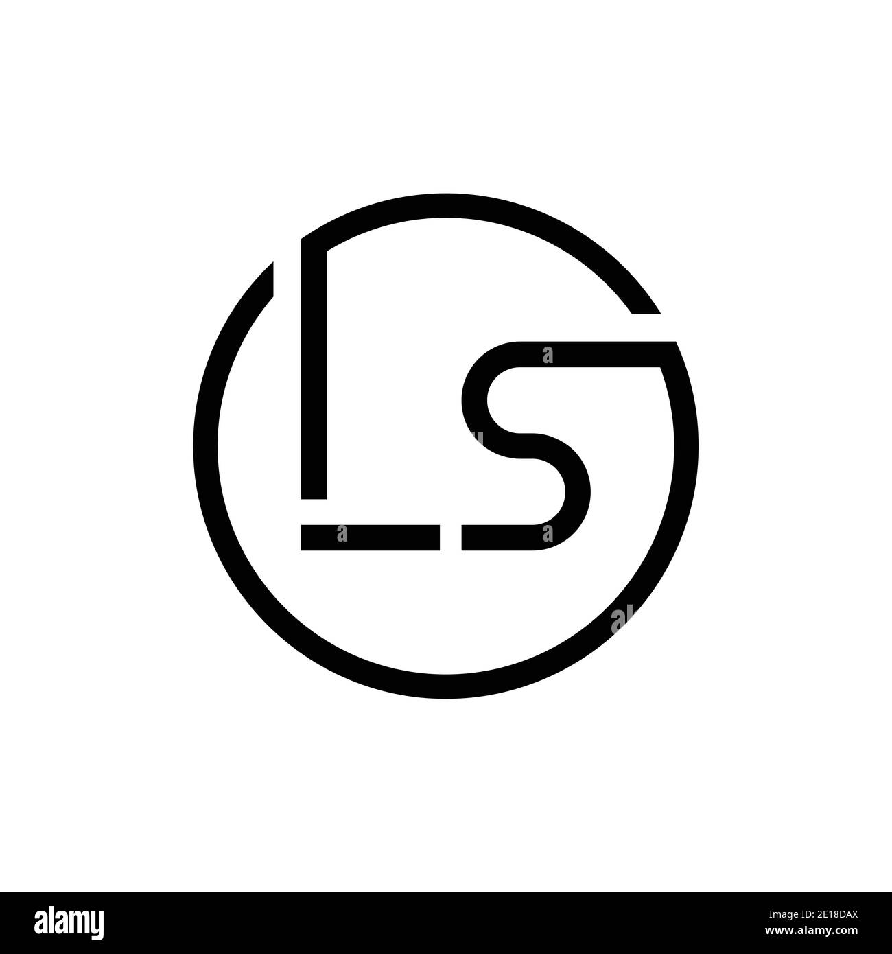 Initial Circle LS letter Logo Design vector Template. Abstract Letter LS logo Design Stock ...