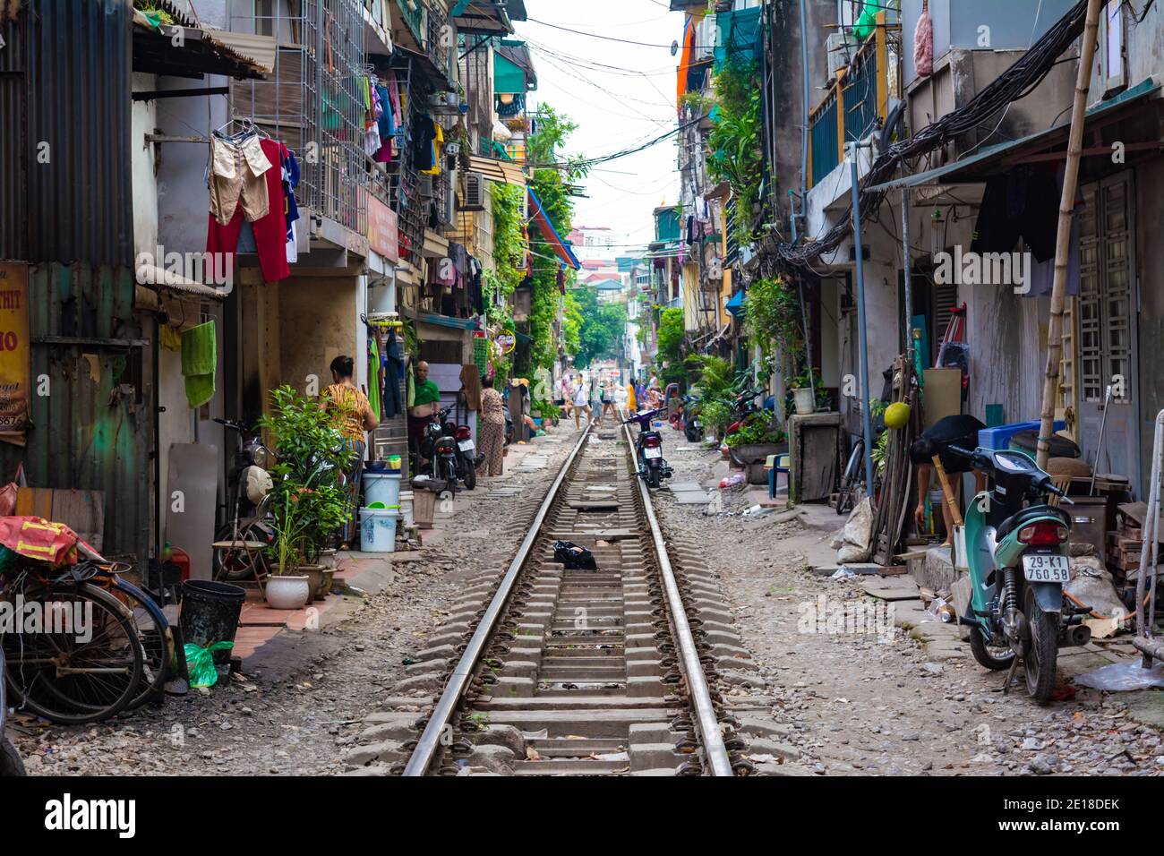 Hanoi, Vietnam - 23rd June 2019: "Hanoi Street Train" is a place in ...