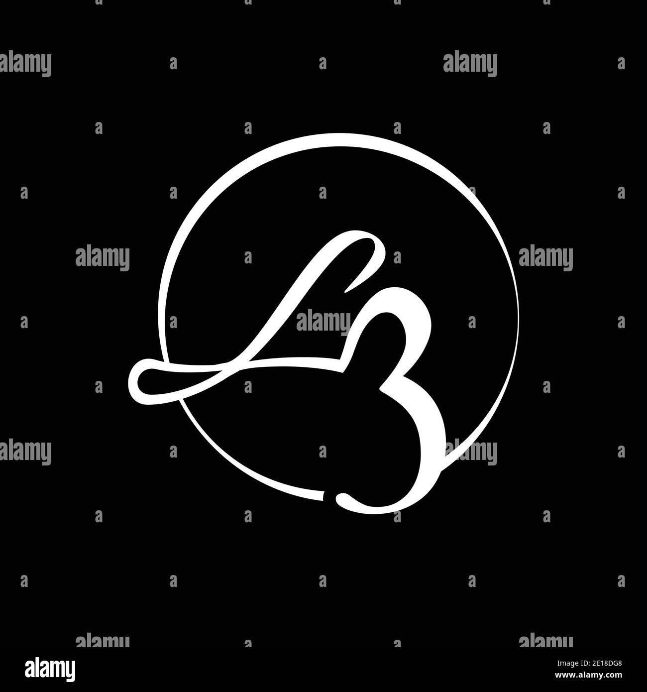 Initial LZ letter Logo Design vector Template. Abstract Script Letter ...