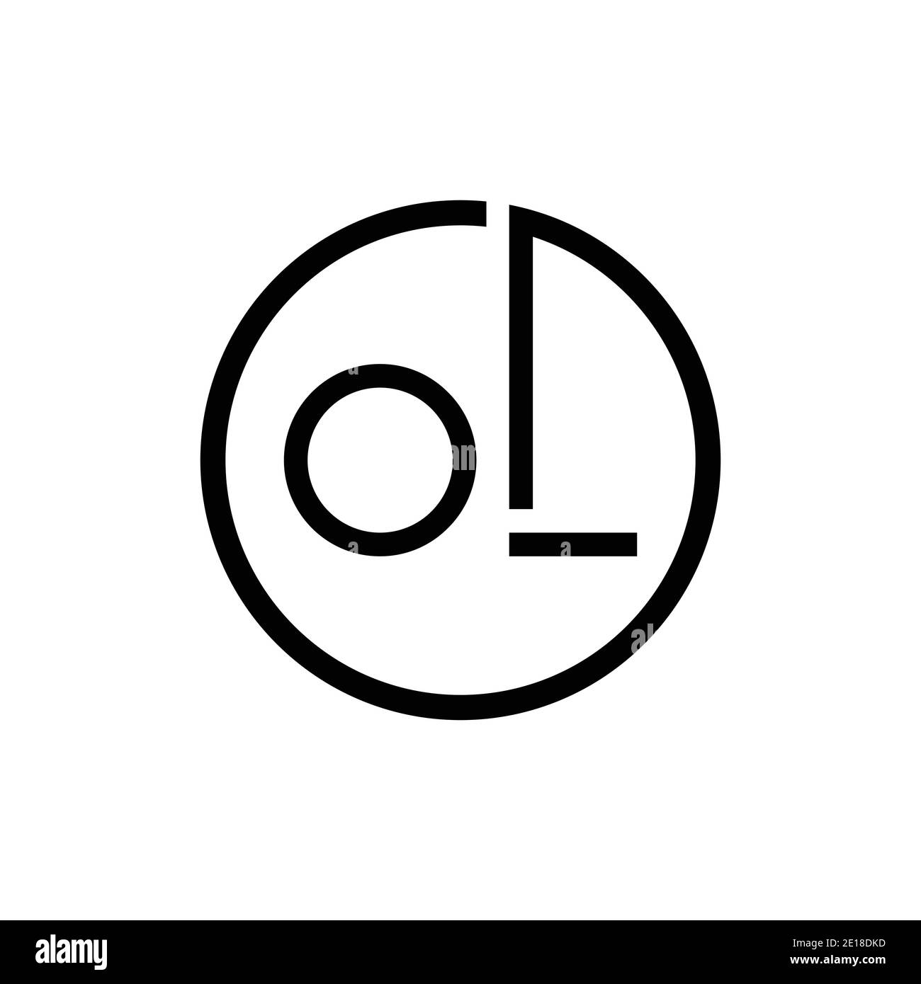 Initial Circle Letter OL Logo Design Vector Template. Abstract Minimal OL Letter Logo Design ...