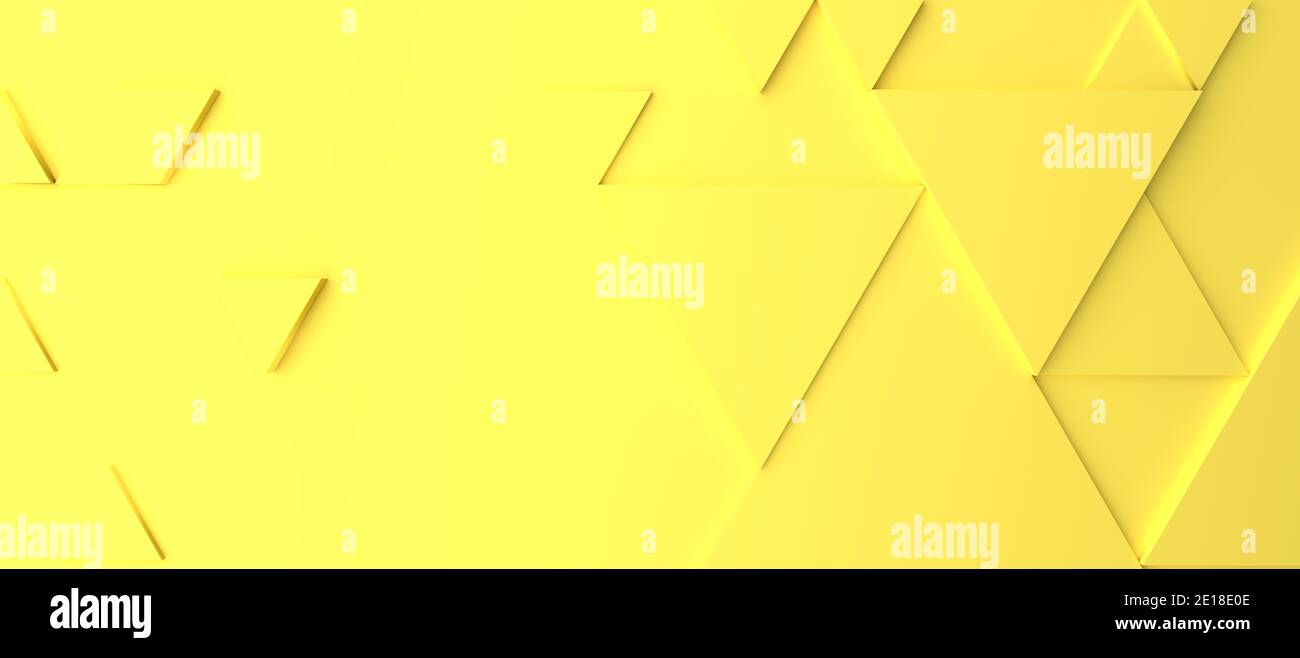 Abstract modern yellow triangle background, 3d rendering, color of the year 2021 Stock Photo - Alamy