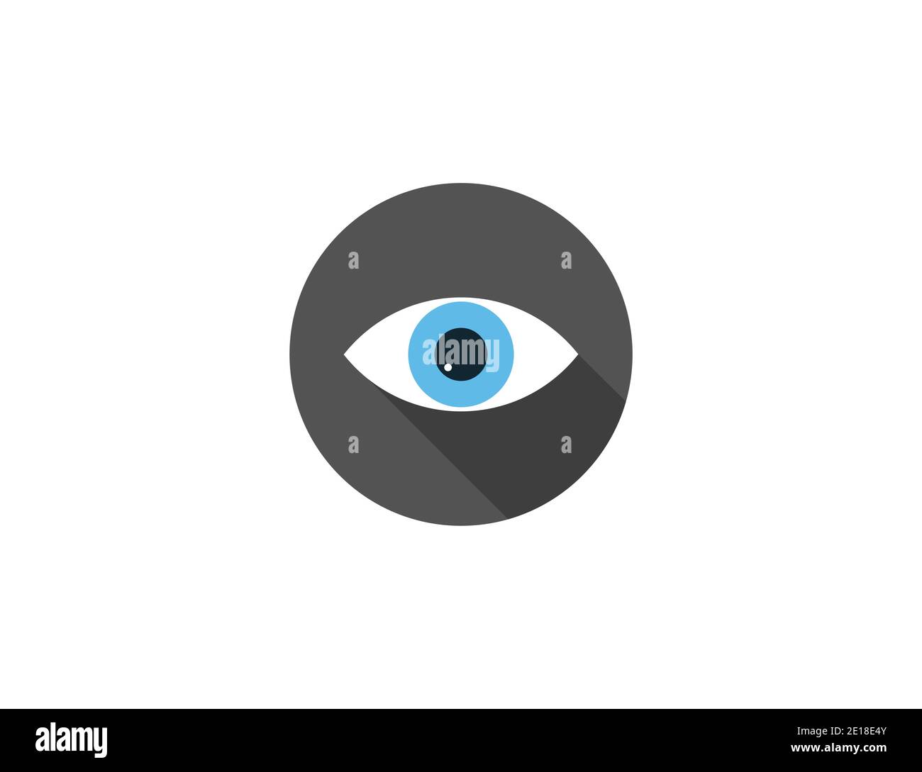 Watch, eye icon on transparent background. Vector illustration, flat ...