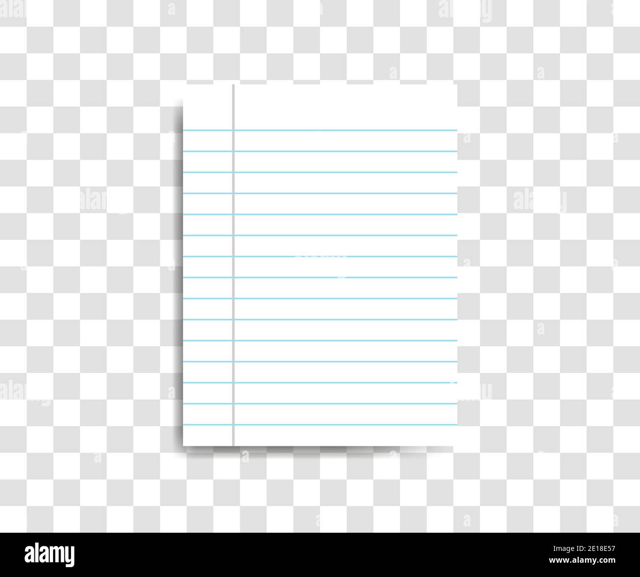 Paper sheet on transparent background. Vector illustration Stock Vector ...