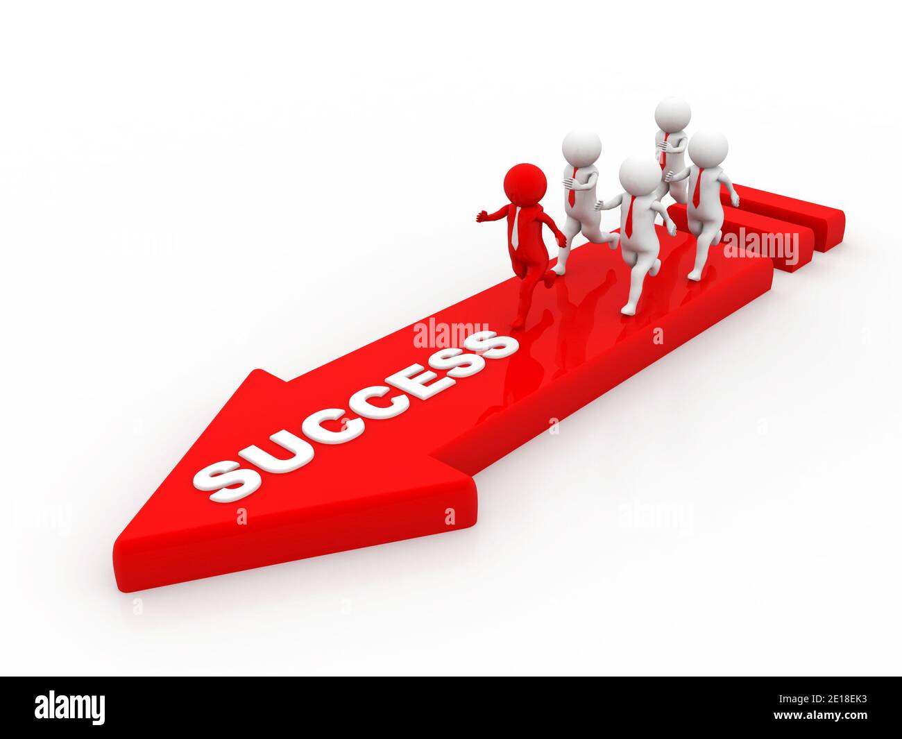 Business leader bring his team to success. Teamwork and Leadership ...