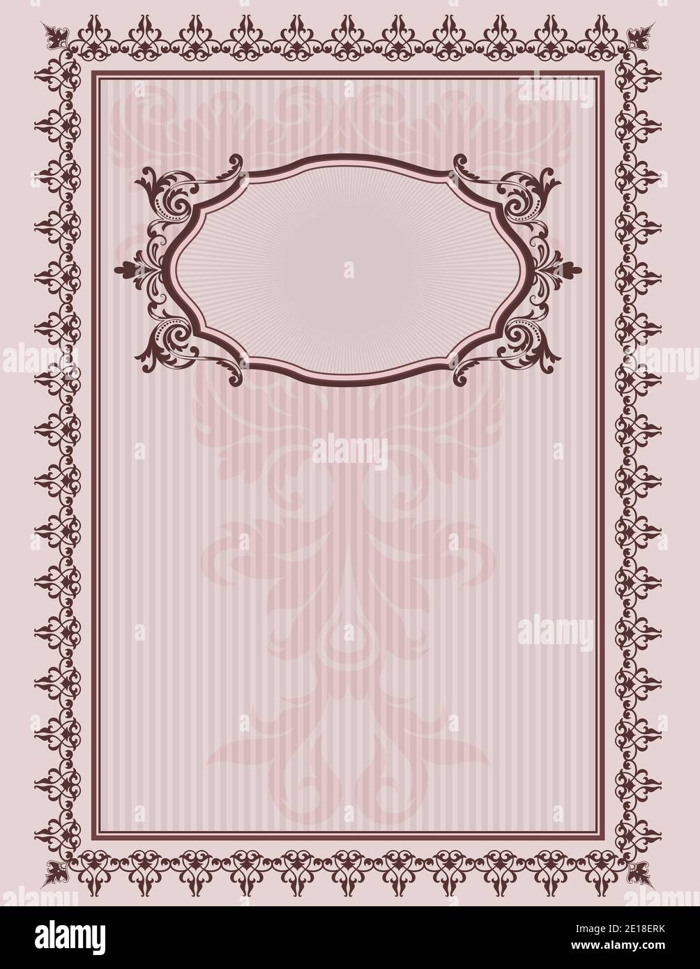 Vintage background with decorative border, patterns and elegant frame ...