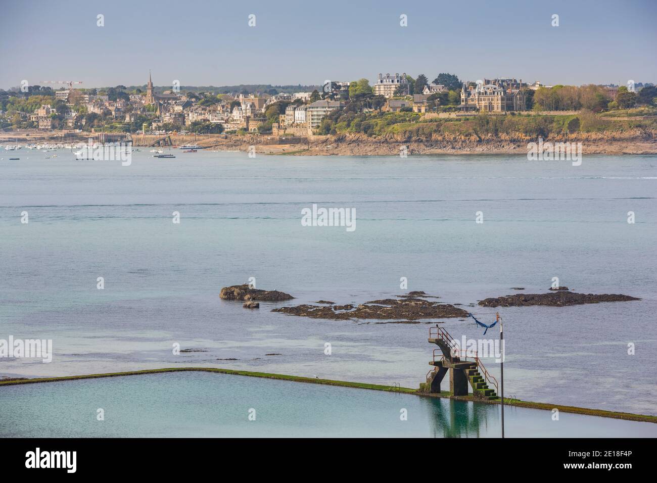The beach at St Malo, with an outdoor swimming pool on the beach in ...