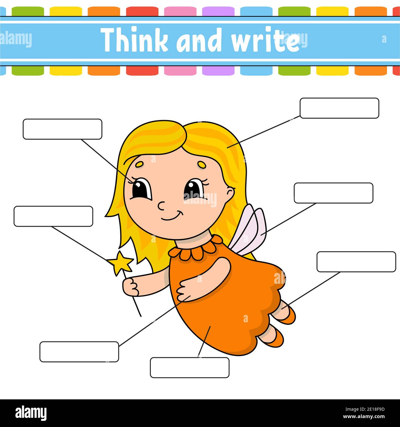 Tooth Fairy. Think and write. Body part. Learning words. Education ...