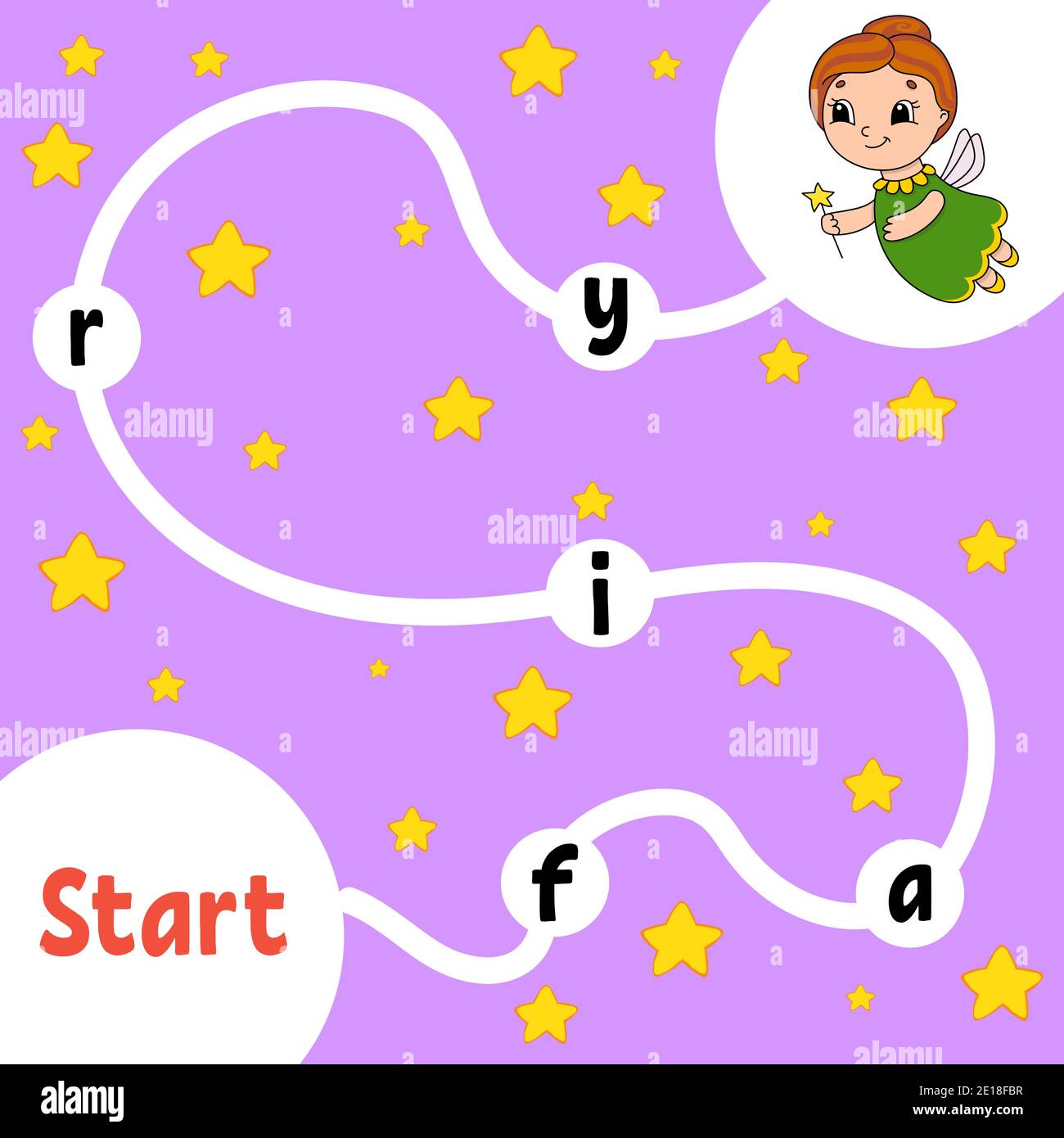 Tooth Fairy. Logic puzzle game. Learning words for kids. Find the ...