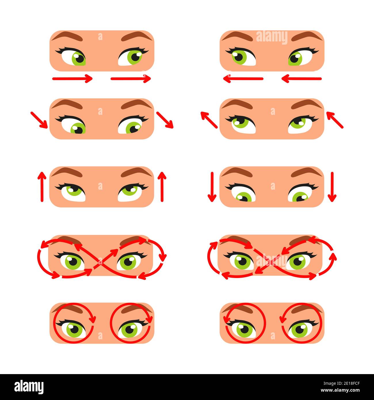 A set of exercises for the eyes. For better vision, relaxation ...