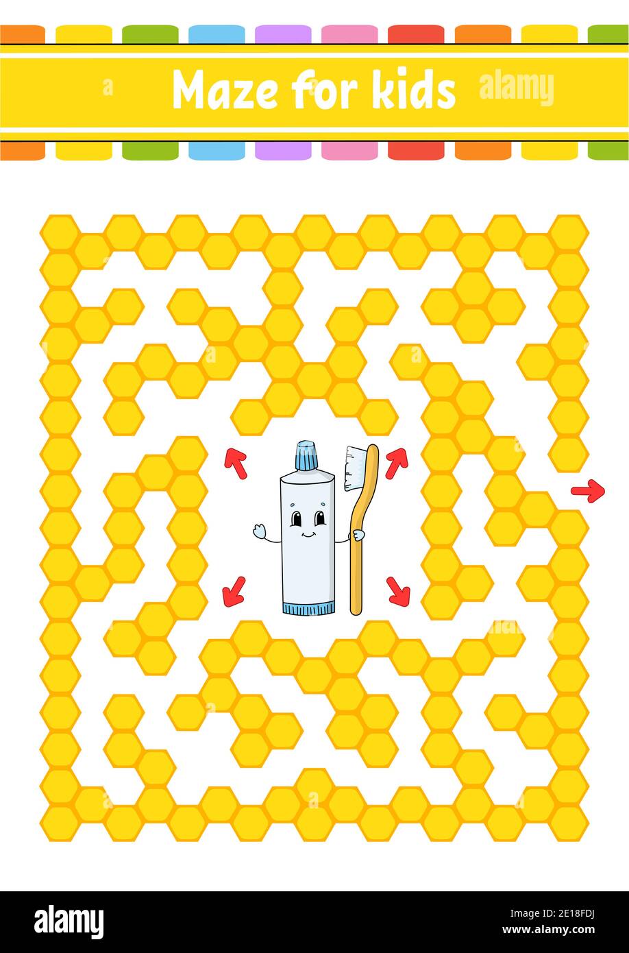 Rectangular color maze. Game for kids. Funny labyrinth. Education ...