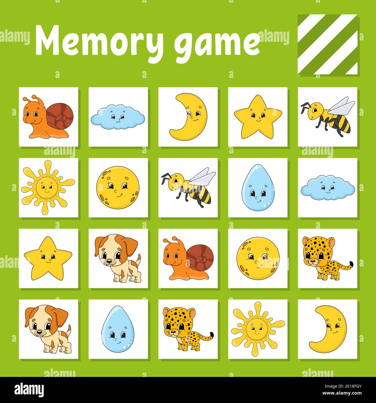 Memory game for kids. Education developing worksheet. Activity page ...