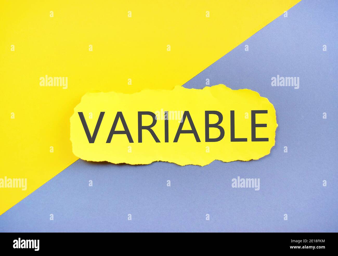 Text of VARIABLE on yellow paper. Business concept Stock Photo - Alamy
