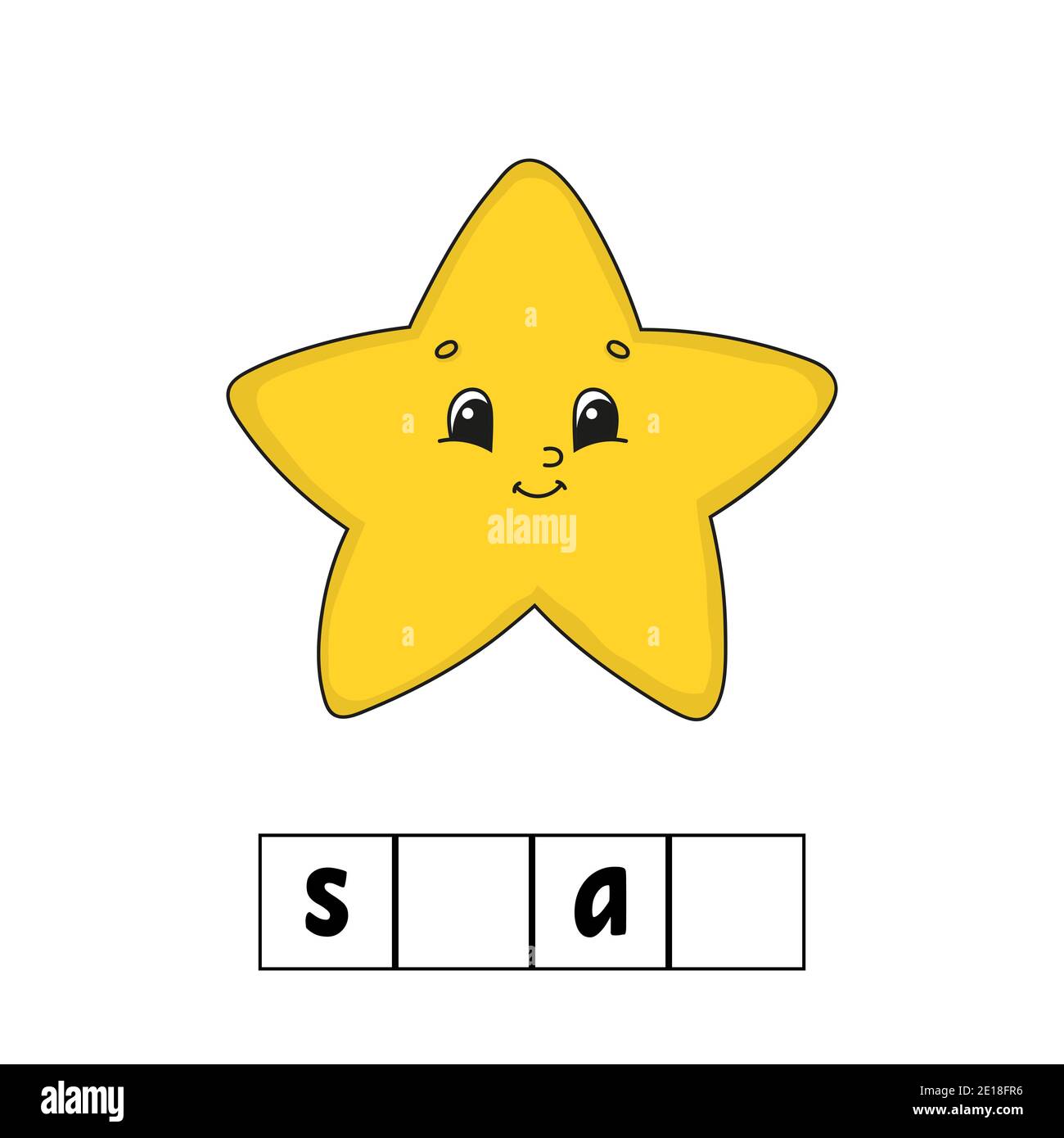 Words puzzle, star. Education developing worksheet. Learning game for ...