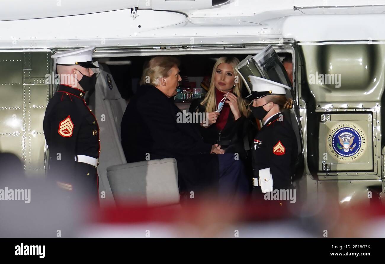 Dalton, United States. 4th Jan, 2021. President Donald Trump sits with ...