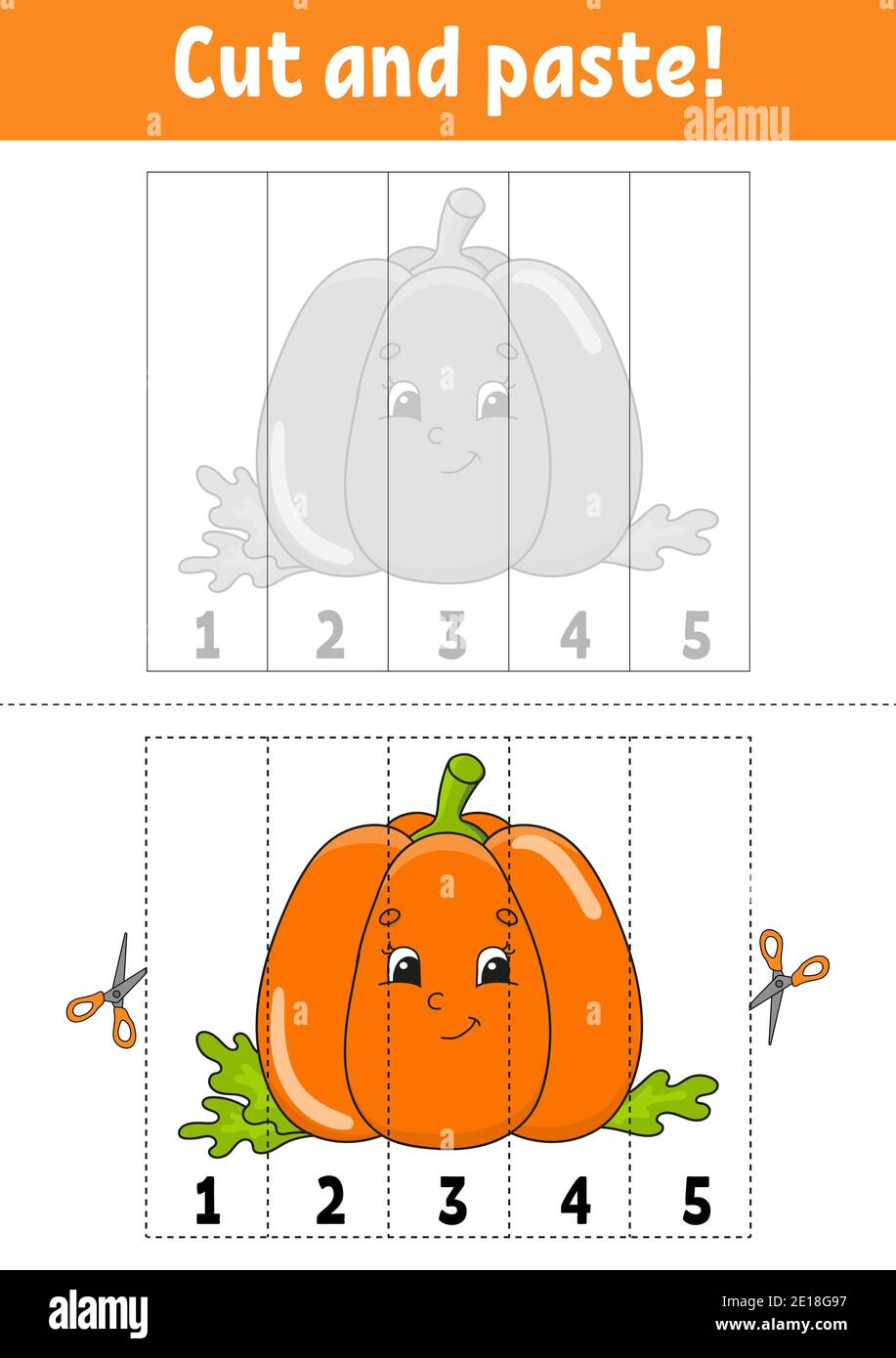 Pumpkin Color Cut Paste