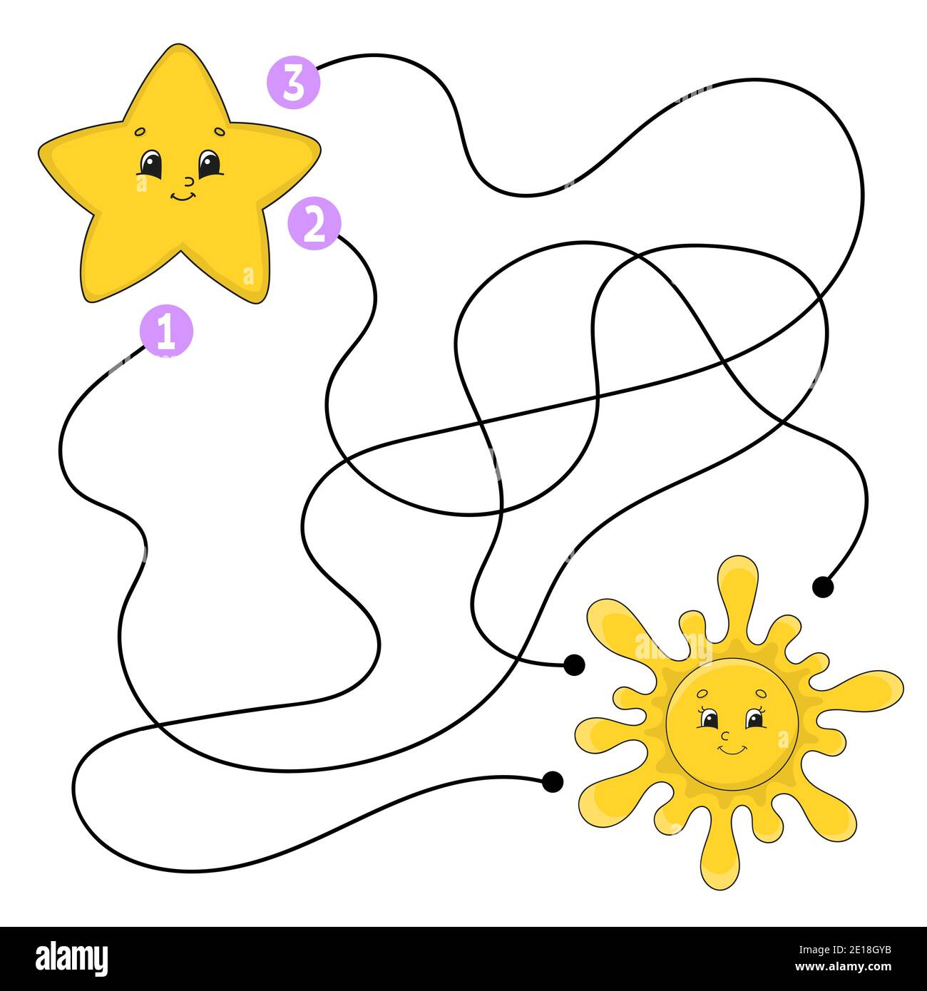 Maze. Game for kids. Funny labyrinth. Education developing worksheet ...