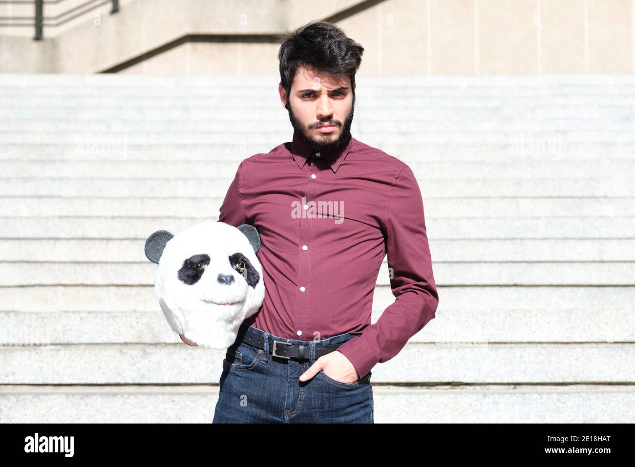 Person in panda costume hi-res stock photography and images - Alamy