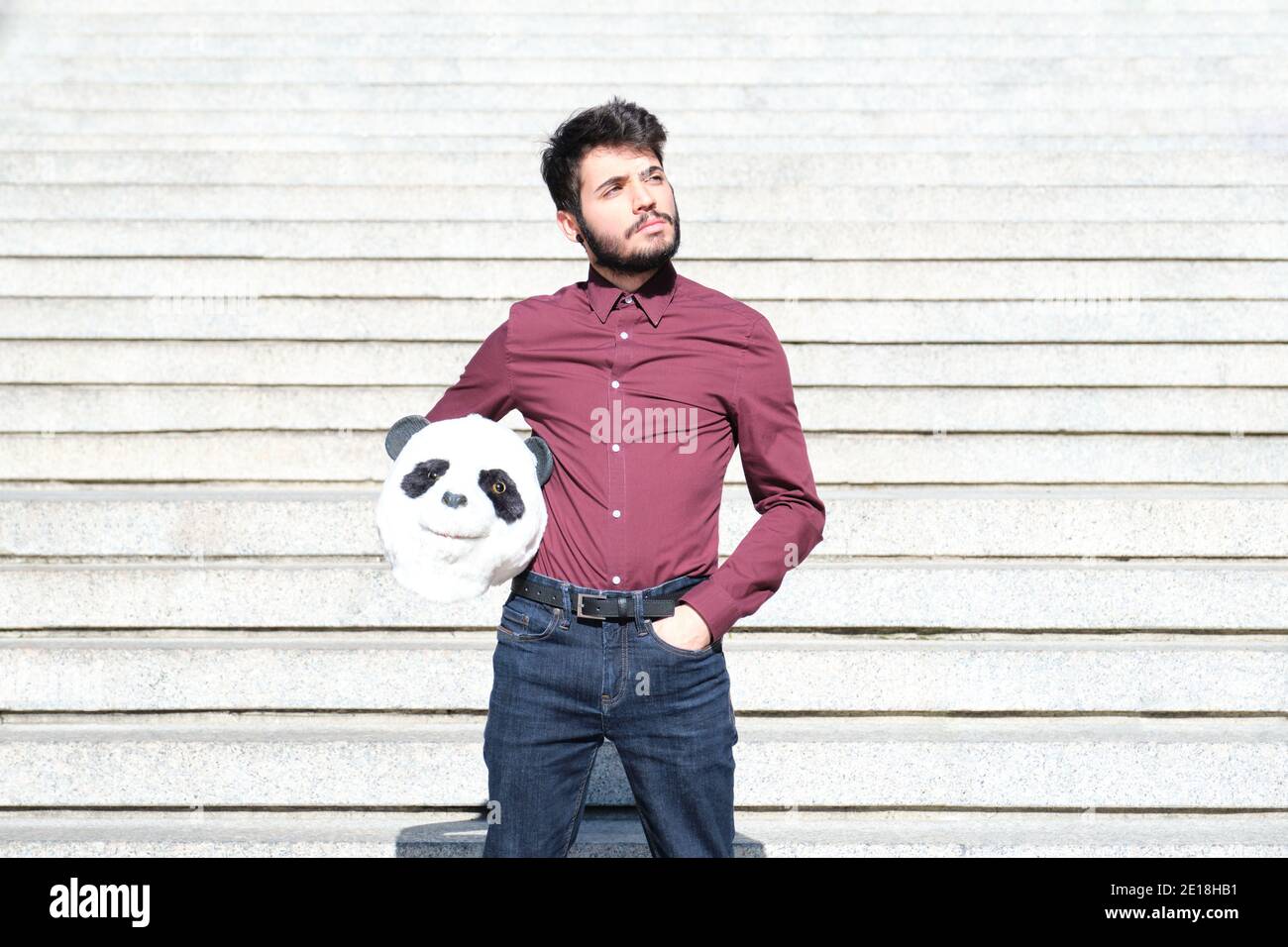 Person in panda costume hi-res stock photography and images - Alamy