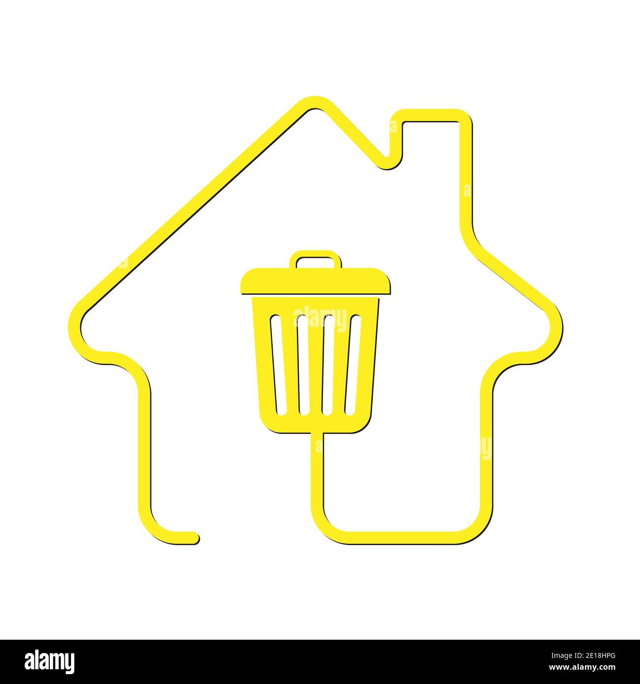 Garbage collection, utility icon. Vector stock illustration, flat style ...