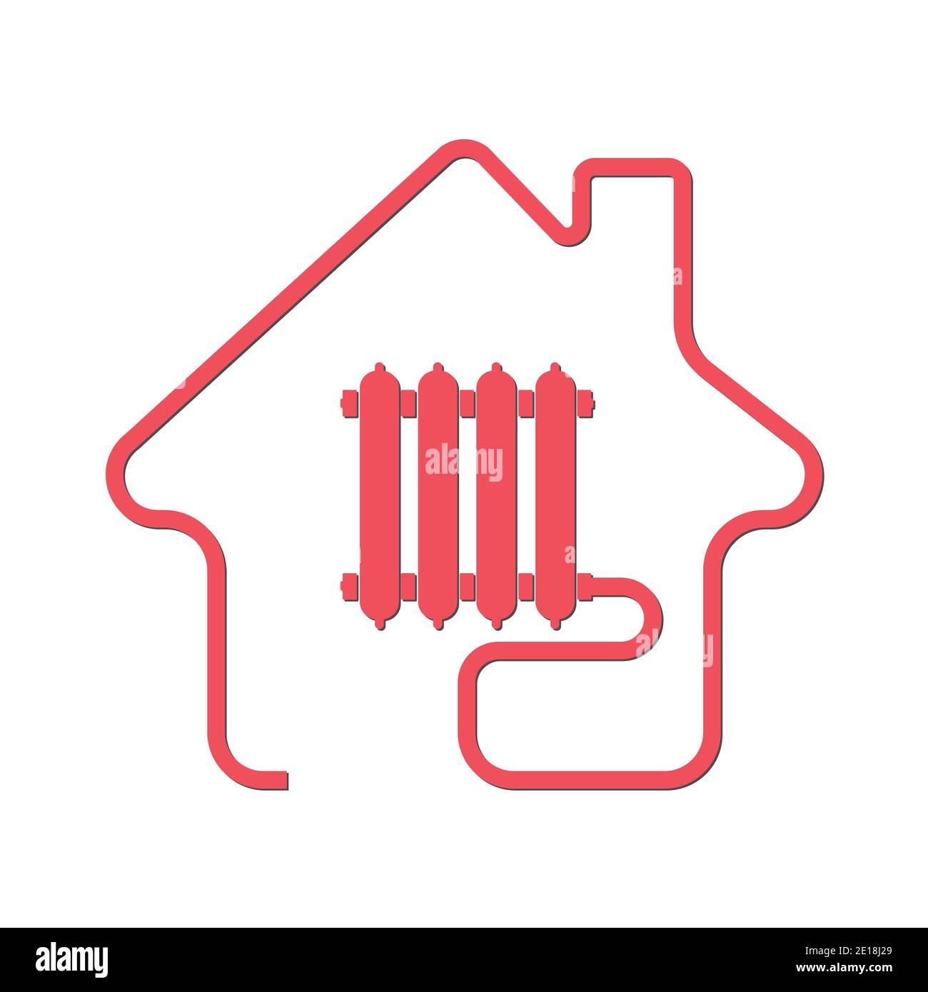 Heat supply, utility icon. Vector stock illustration, flat style Stock ...