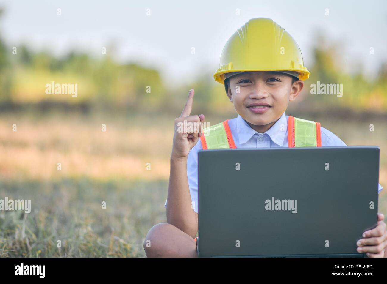 Boy dream future Engineering computer success Stock Photo - Alamy