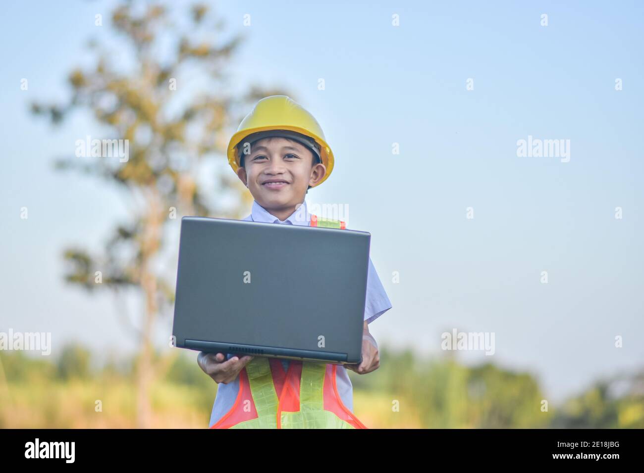 Boy dream future Engineering computer success Stock Photo - Alamy