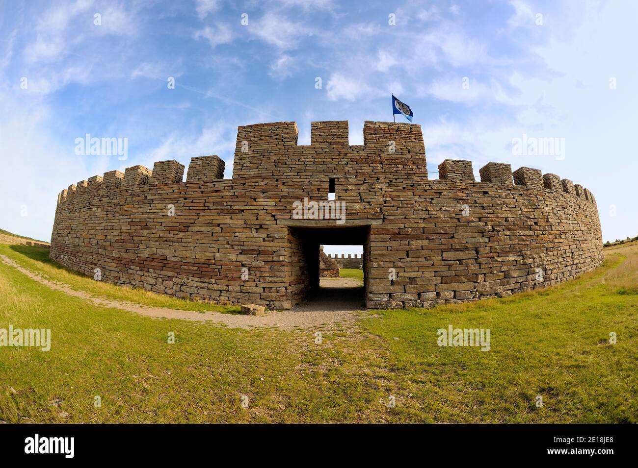 Eketorp Castle, a reconstruction of a medieval fortress, Öland, Sweden ...