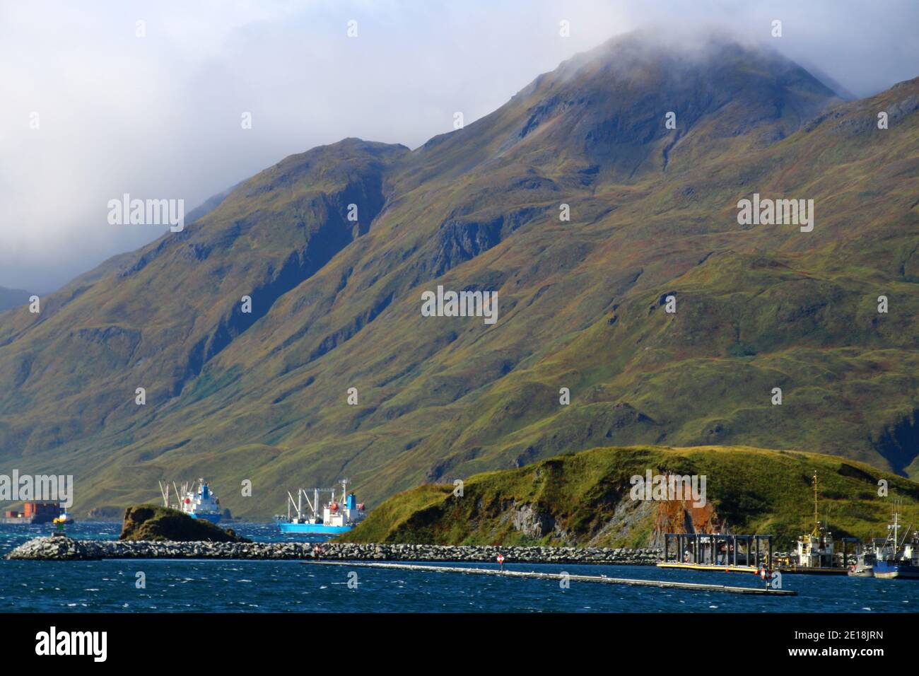 Unalaska Harbor Captains Bay, Alaska, Aleutian Islands, United States ...
